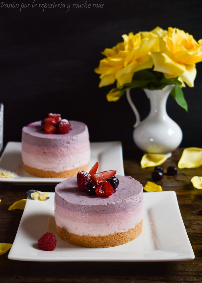 Pasión por la repostería y mucho más...: Cheesecake de frutos rojos sin ...