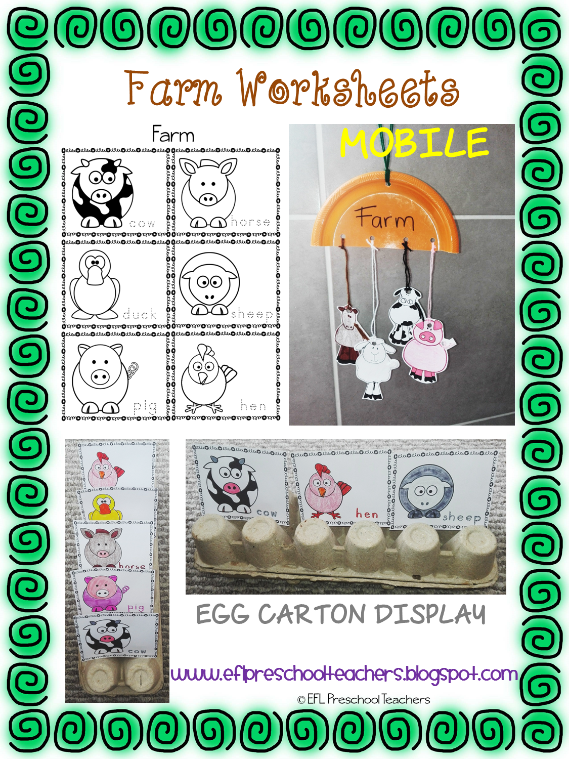 ESL/EFL Preschool Teachers: Farm Animals Theme for Preschool ELL