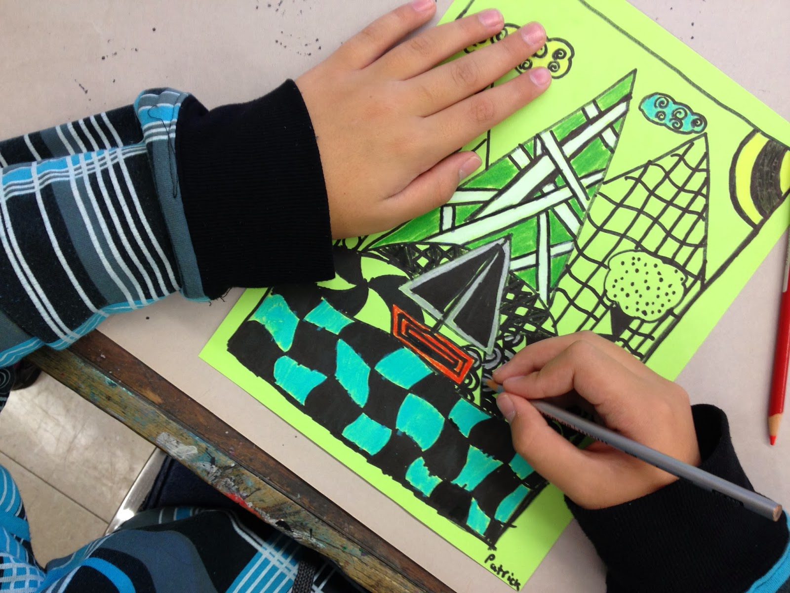 vintage2glam: making art with my students......