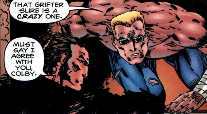 Shirtless Grifter & Clothing Damaged Backlash