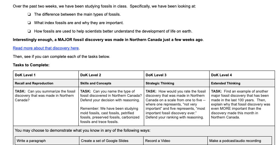 Southeast Polk Community Schools: Tiered Task Cards/Virtual Office Hours
