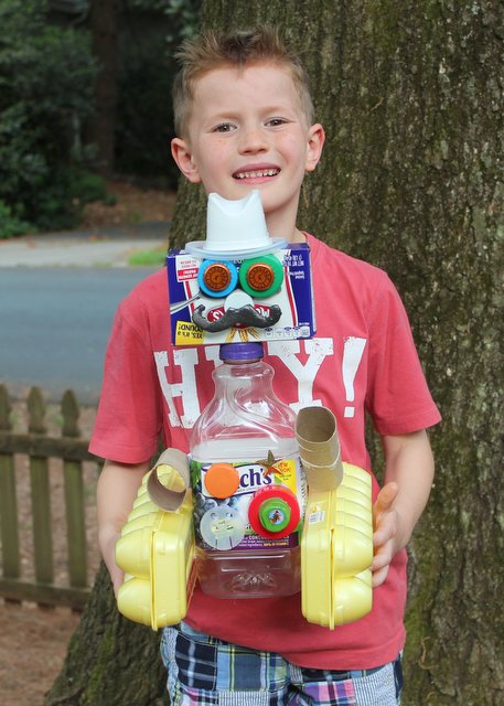 The Harris Sisters: Recycled Robot Art Project