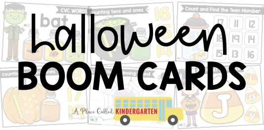 A Place Called Kindergarten: Halloween Kindergarten Boom Cards