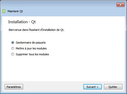 Qt Développement Qt Maintenance Tool Maintenir Qt