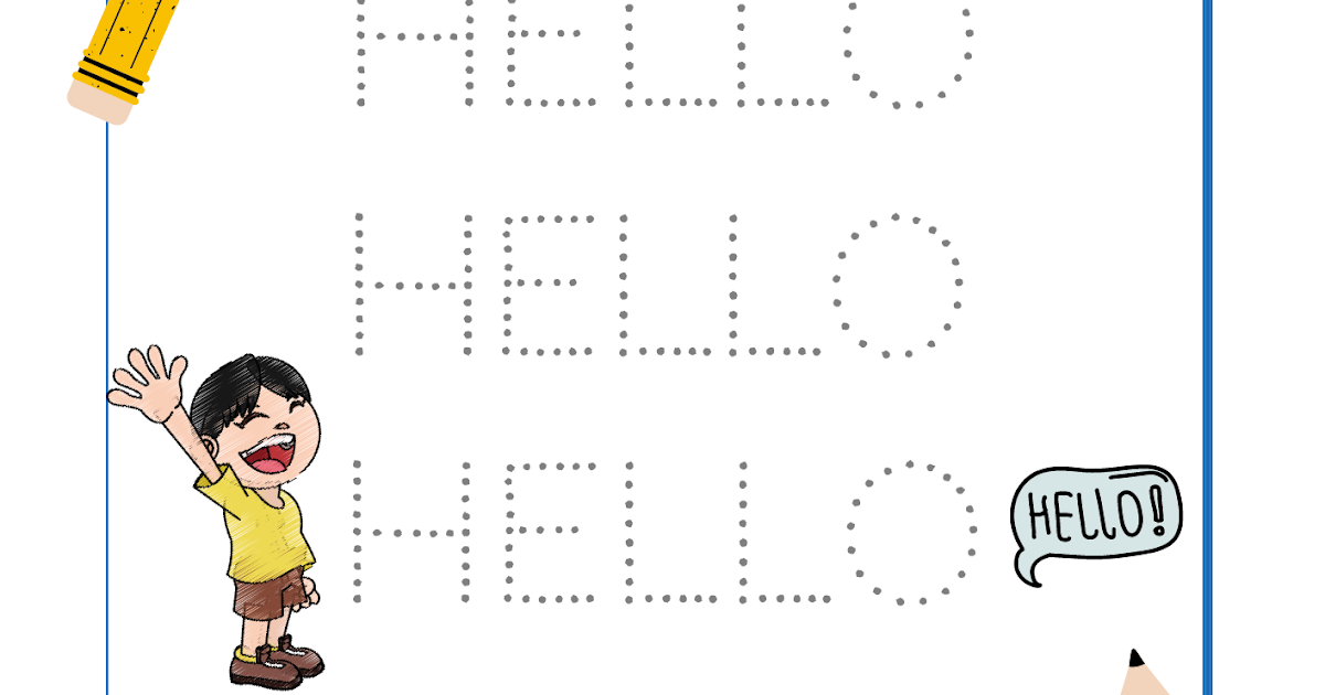 Tracing Worksheets: HELLO