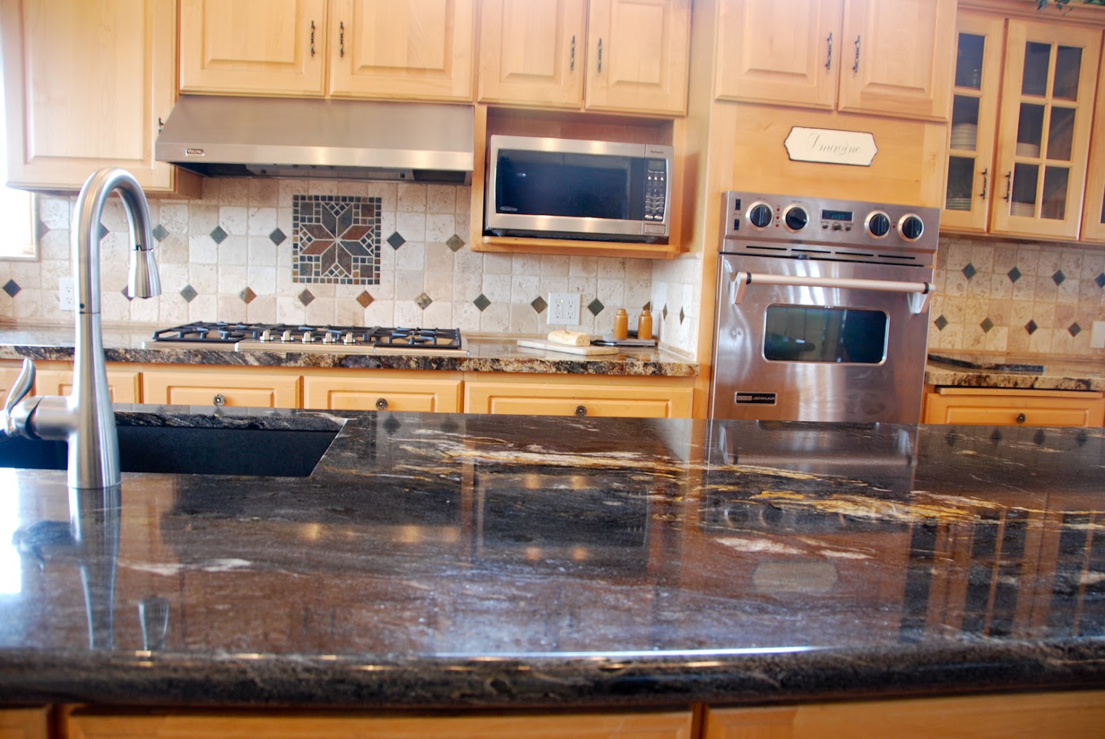 The Granite Gurus: Spectrus Granite Kitchen by MGS by Design