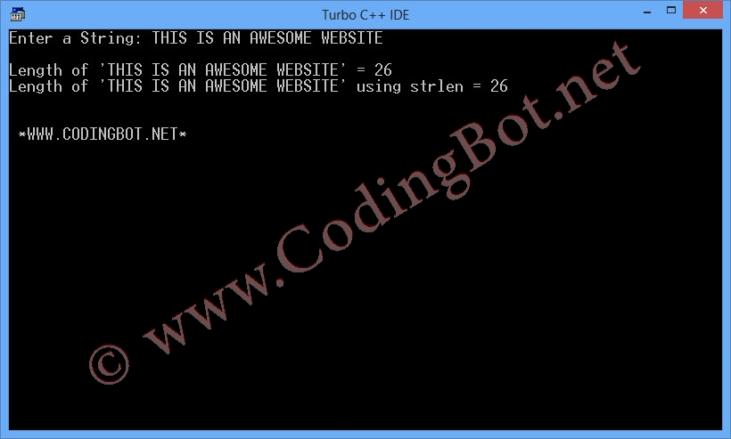 C Code To Find The Length Of A String Coding Bot 1612