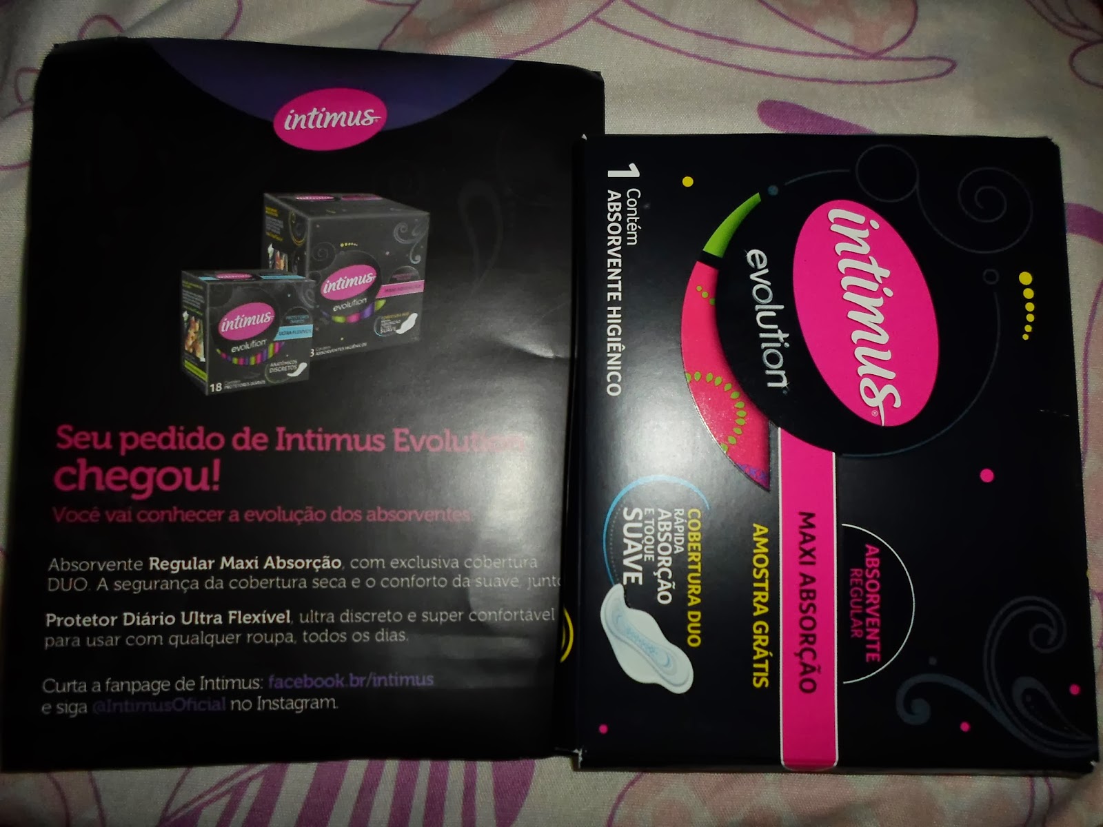 Pam Lepletier: [Testei] Absorvente Intimus