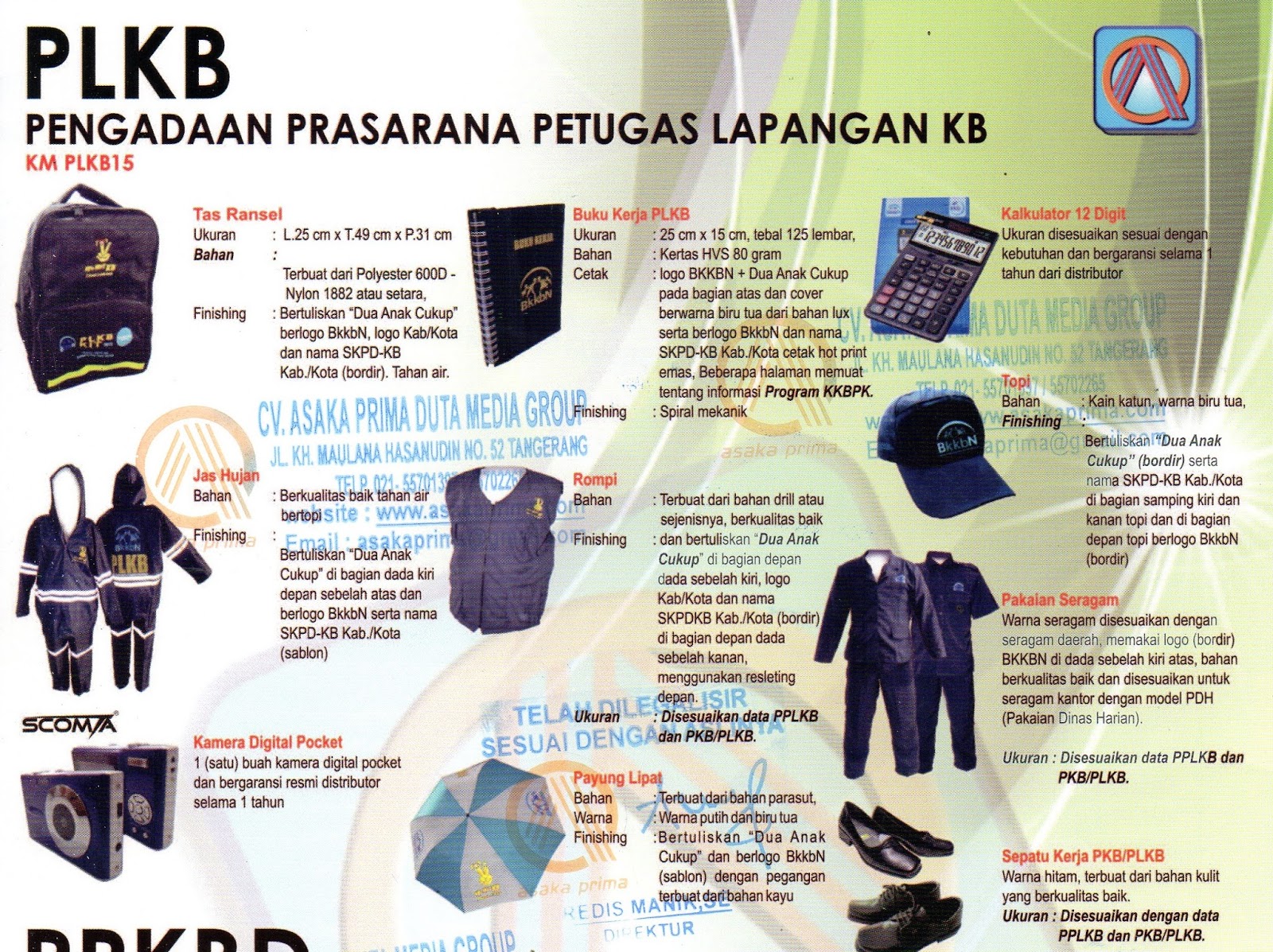 Sarana Kerja PLKB / PPKB BKKBN 2016 -JuKNiS DaK BKKBN 2016 PLKB KIT ...