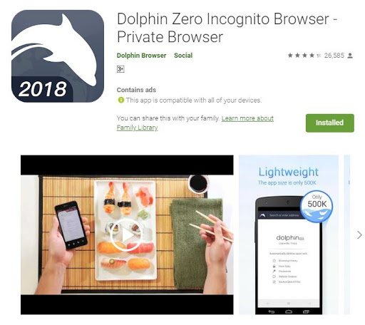 Loud Oli Tech: Dolphin Zero Incognito Browser - Private Browser