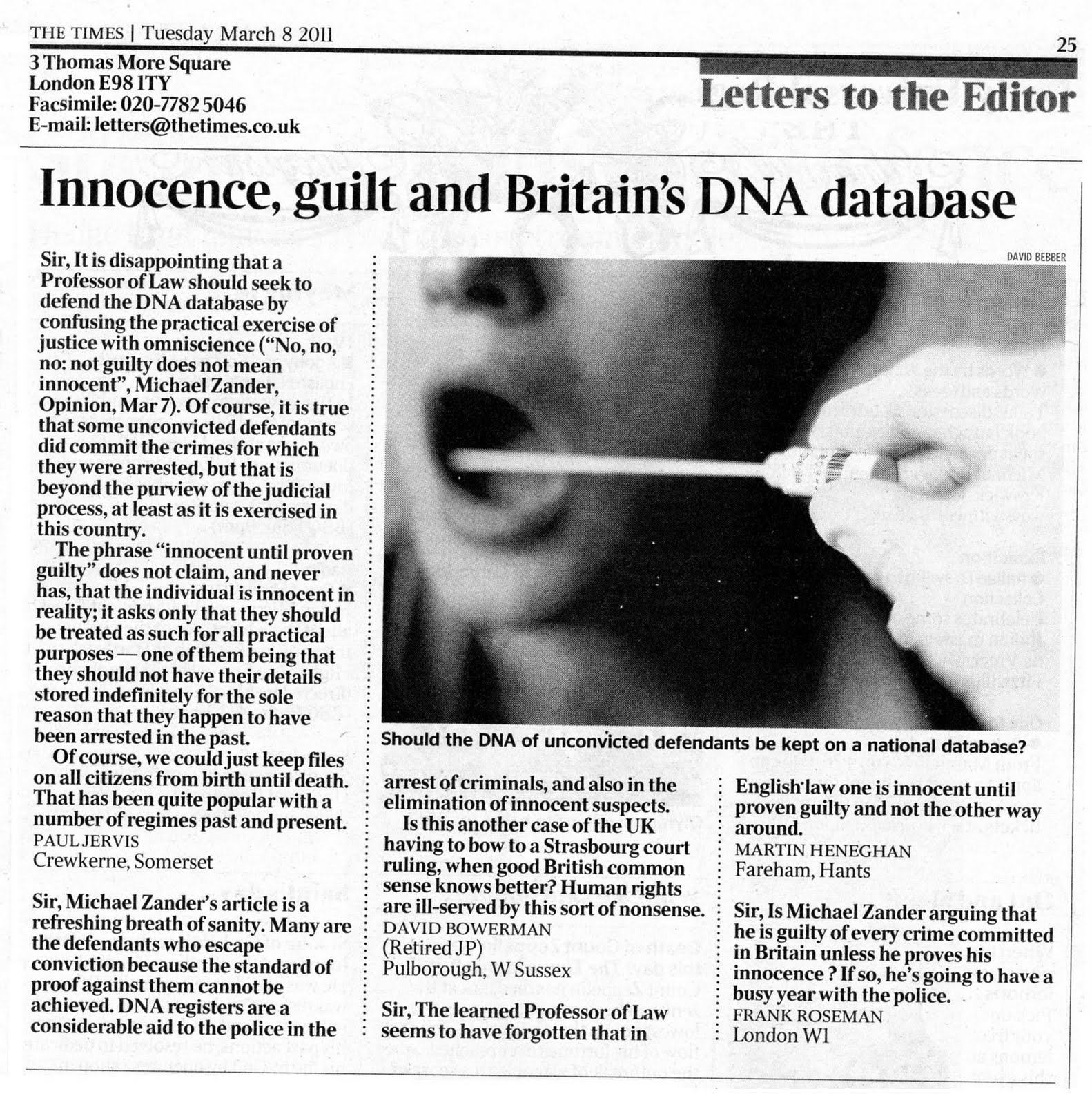 Stockwell Toilet Watch: TIMES JOURNO MICHAEL ZANDER Q.C. ON GUILT TRIP ...