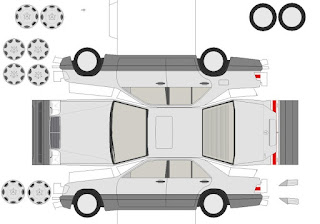SP. Papel Modelismo: PaperCraft - Mercedes-Benz S 320 - Paper Car