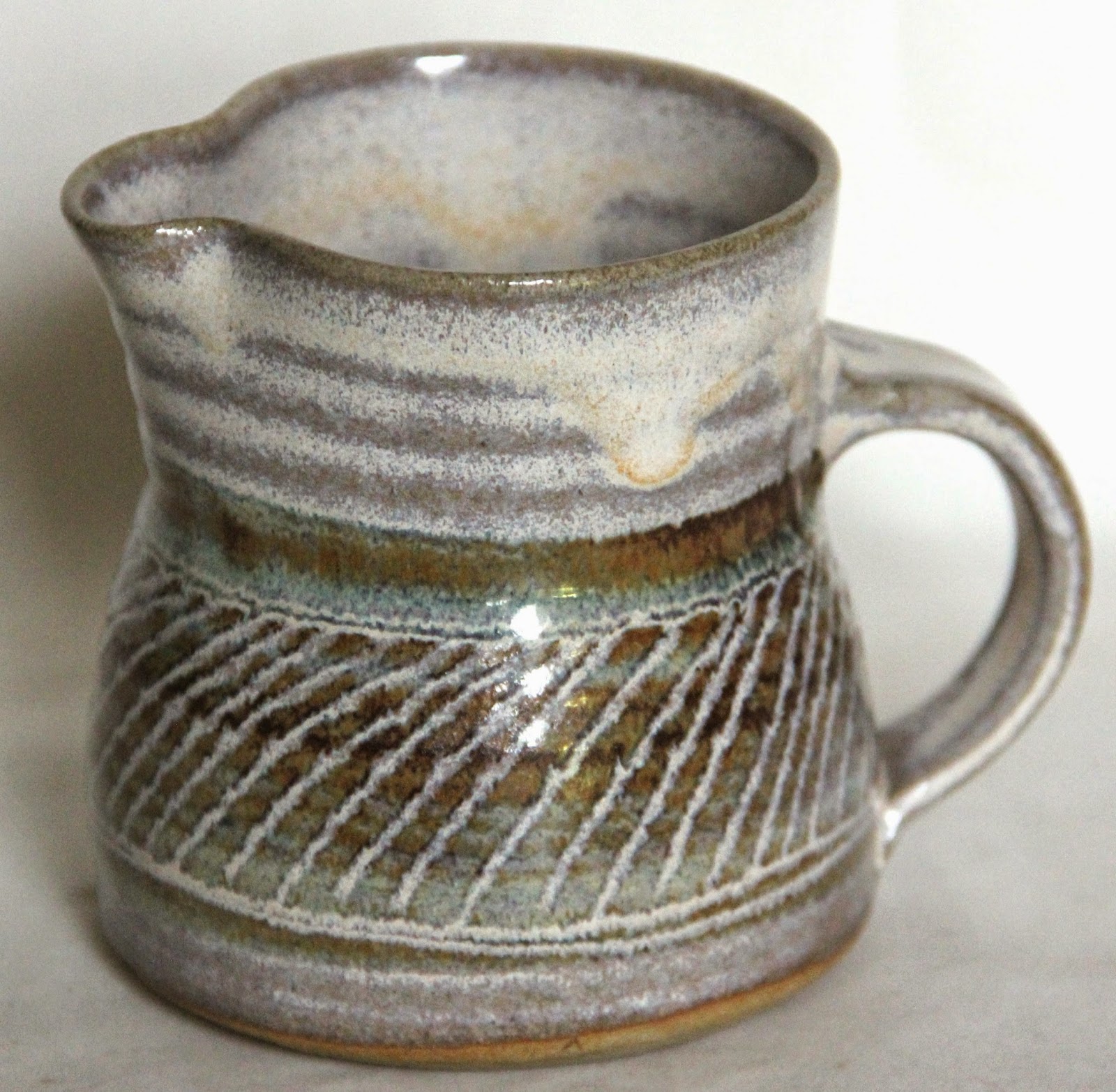 Curio Gifts: Studio Pottery Milk Jug - Anvil Pottery