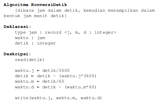 Algoritma Konversi Detik ke Jam Menit Detik (C++ dan Pascal) - Develop 251