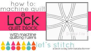 Piece N Quilt: How to: Machine Quilt a Lock Motif Quilt Block with ...