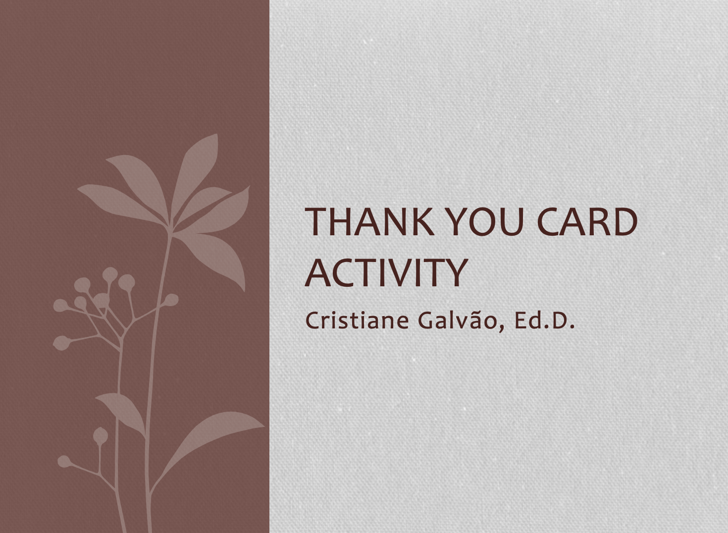 A Blog for Language Teachers.: Thank you Card Activity