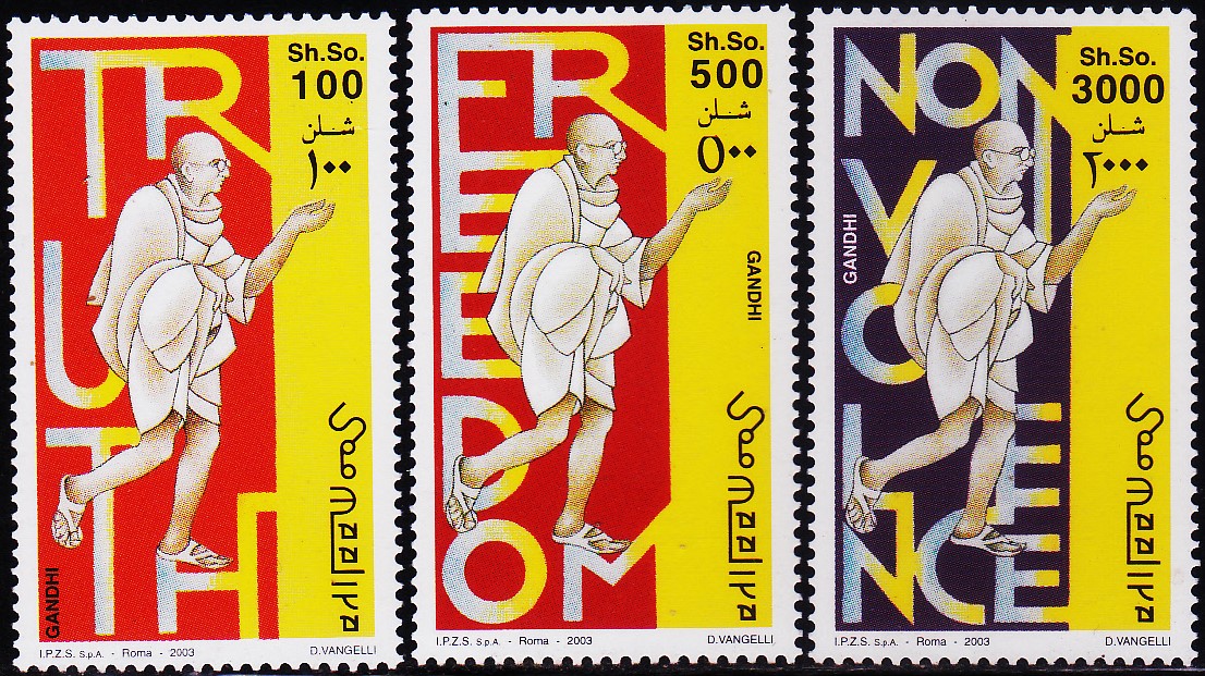 Heritage of Indian stamps site: Mahatma Gandhi on World stamps