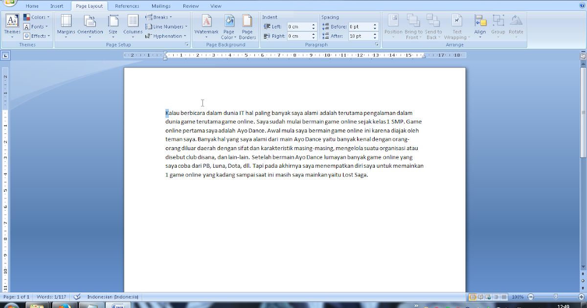 Hope World: Cara Membuat Drop Cap dan Columns pada MS Word 2007