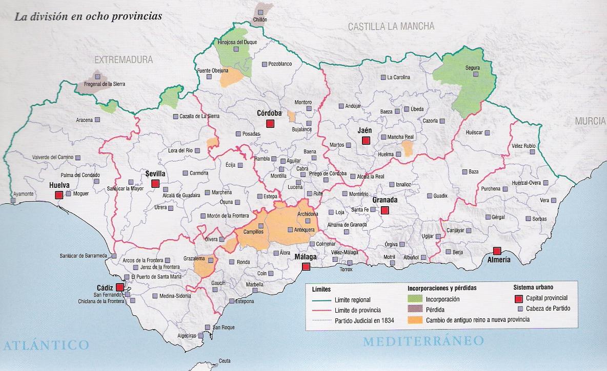 Mapa De Andalucia Pueblos | Mapa