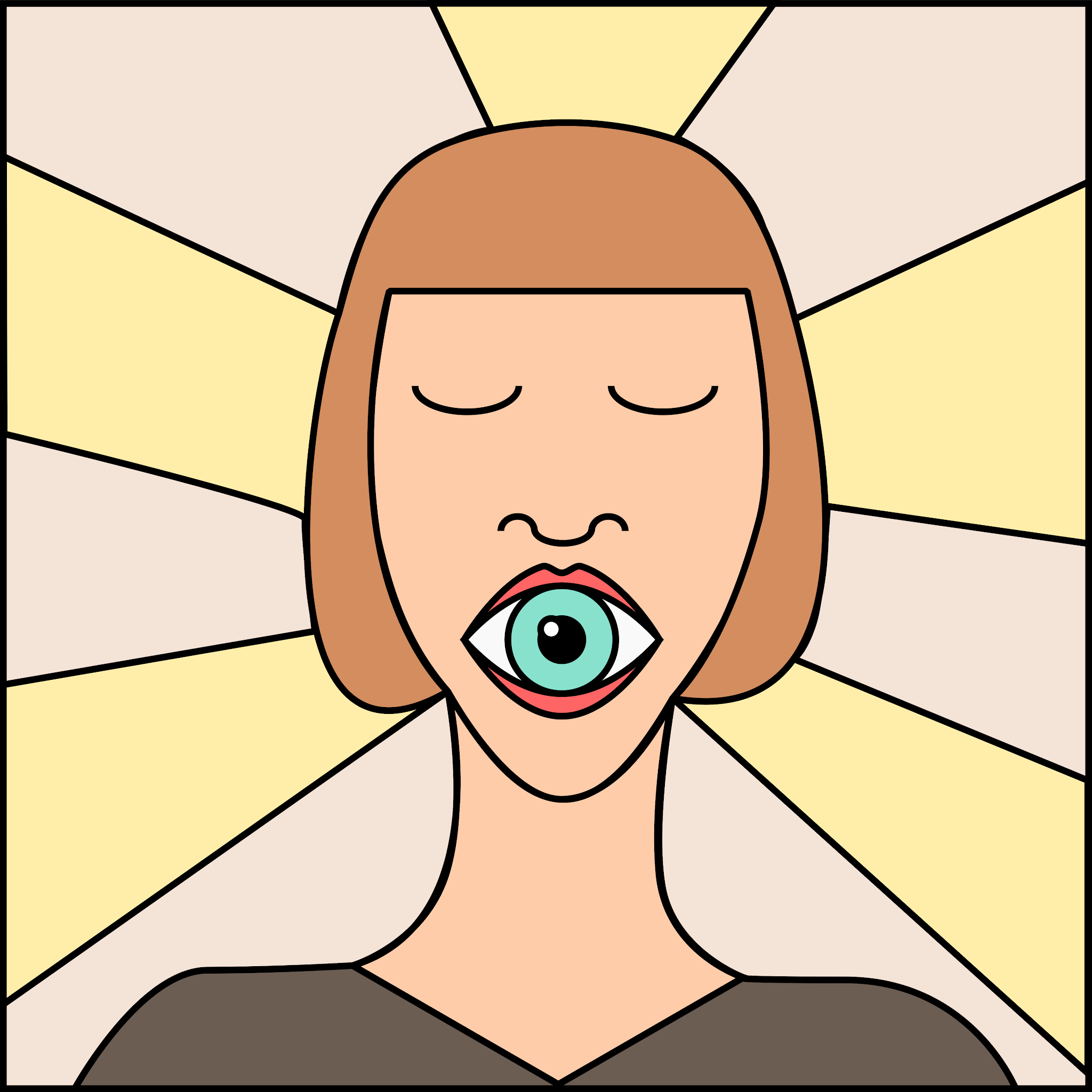 portrait, surrealism,, surreal, pop, art, illustration, woman, girl ...