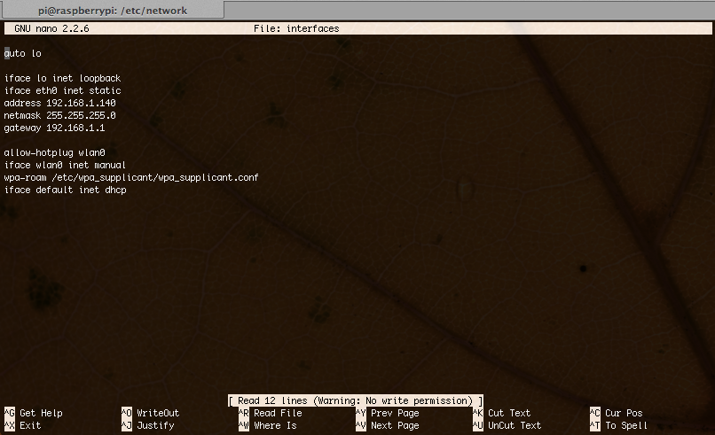 Raspberry Pi first steps and basic network configuration on a Mac