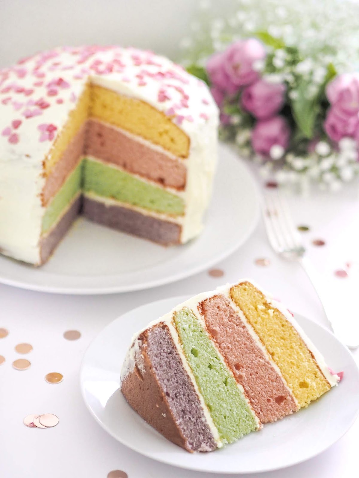 Pastel Layer Cake Recipe | Katie Kirk Loves