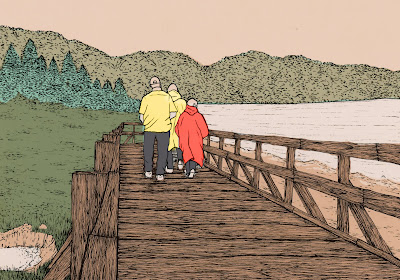 Jackie Hahn Illustration: Colored Boardwalk Drawing