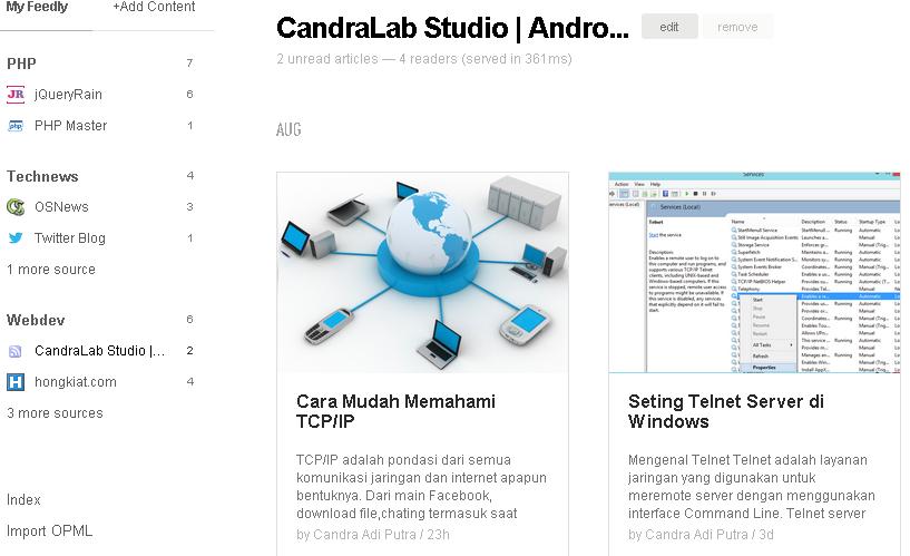 Berlangganan berita dan blog dengan Feedly – CandraLab Studio