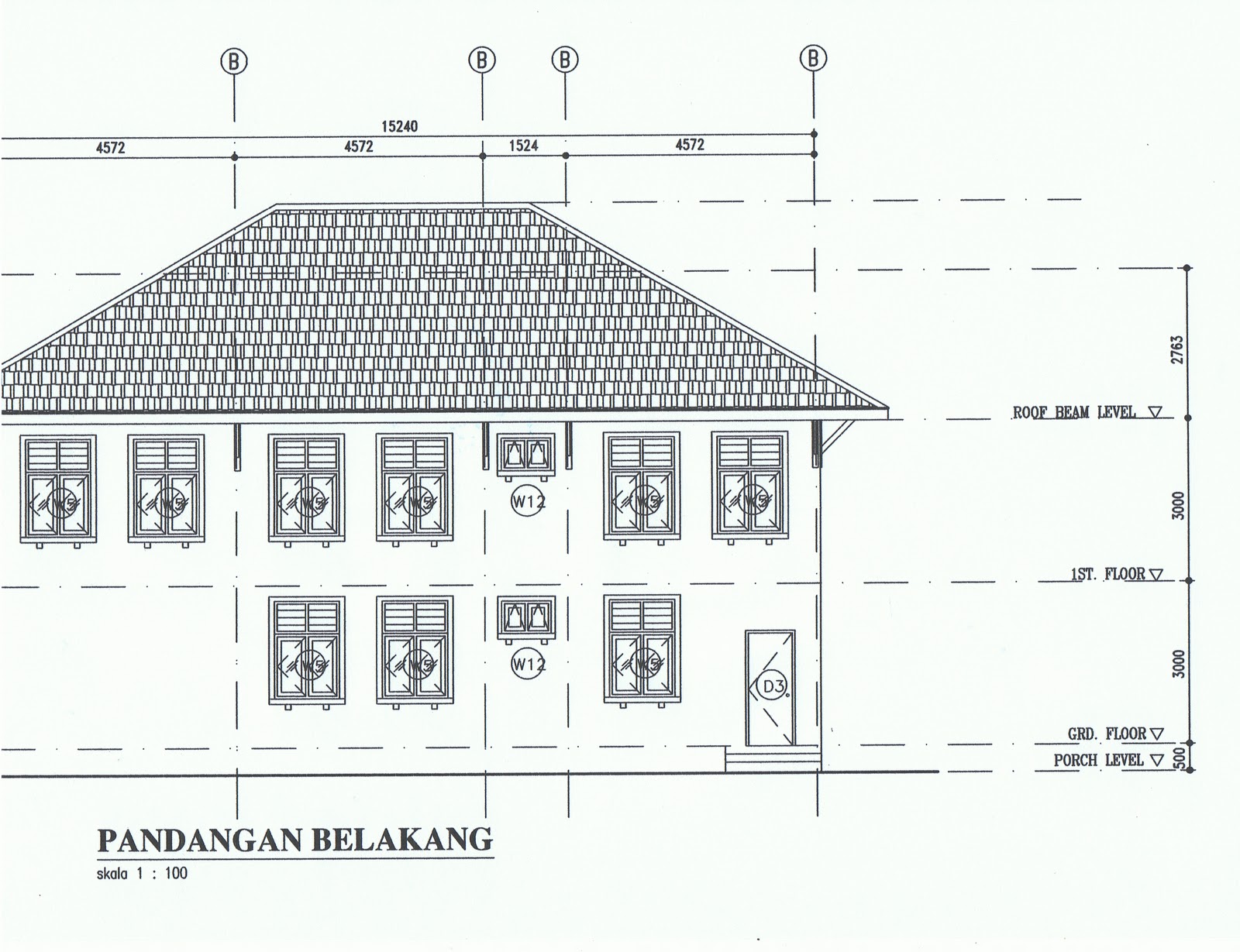 PELUKIS PELAN ARCHITECT DAN STRUCTURAL DESIGN: contoh 1