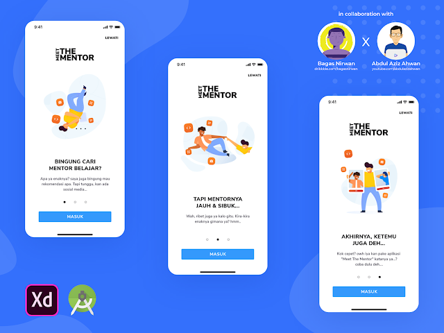 Create a Modern Onboarding Walkthrough Screen Mentor App UI Design ...