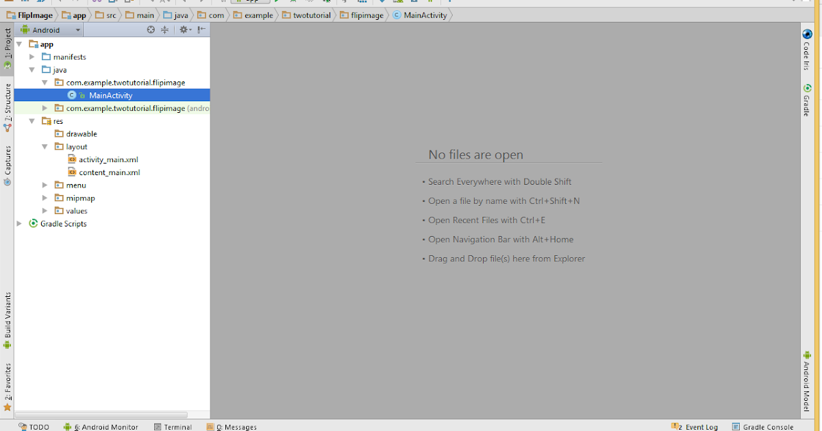 Android New Project File Structure ~ TwoTutorial