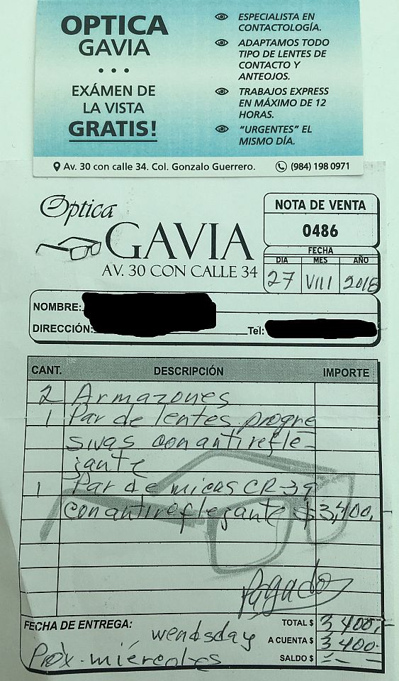 PuertoDISE: Optical Services - Optica Gavia - Playa del Carmen, Mexico