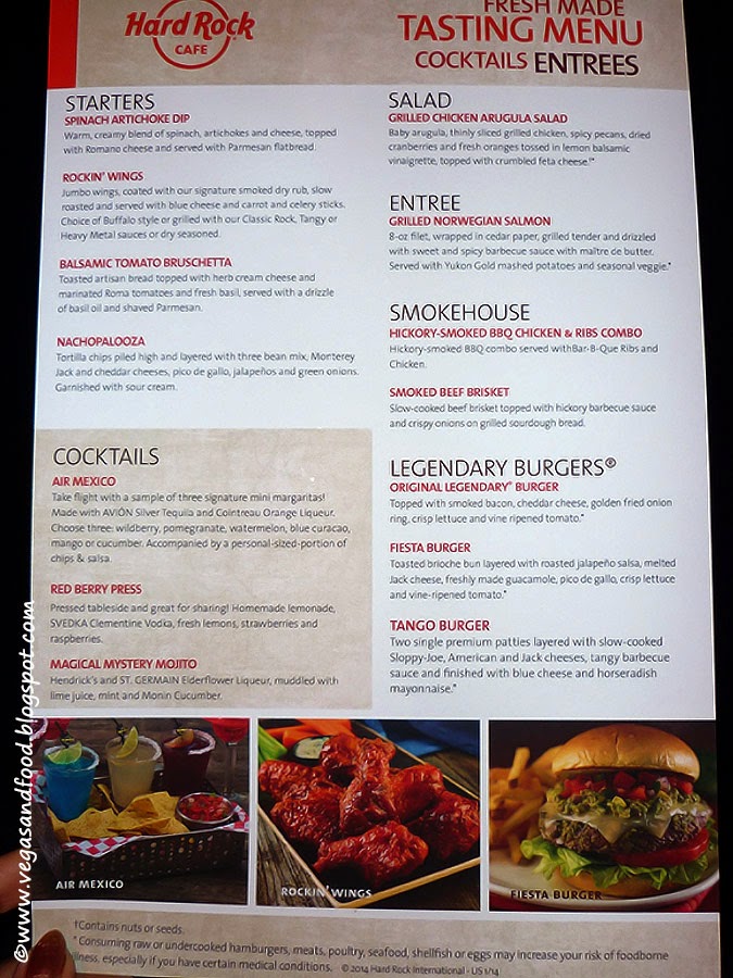 New menu tasting event at Hard Rock Cafe - Vegas and Food