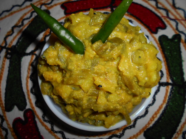 Paramita's Kitchen: Jhinge Aloo Posto / Ridge Gourd Poppy Seeds Gravy