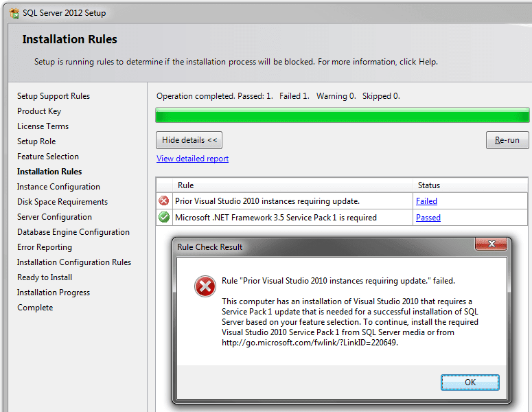 Fariz Setiawan: Masalah Visual Studio Service pack 1 saat install SQL Server Atau Menjalankan ...