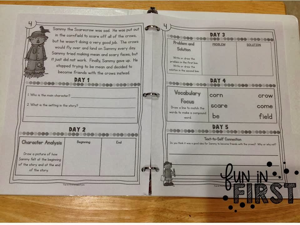 Daily Comprehension Notebook - Fun in First
