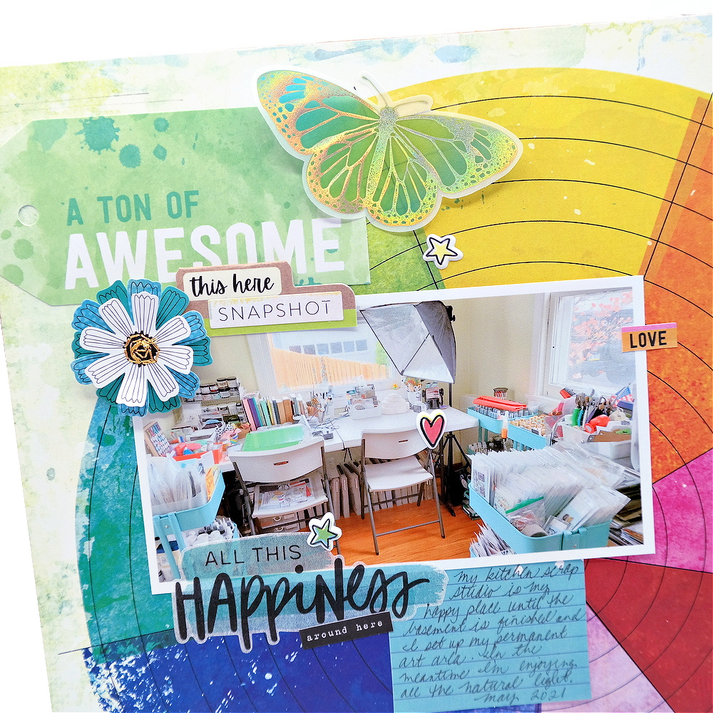 Art Studio Happy Place Scrapbook Layout - Clique International