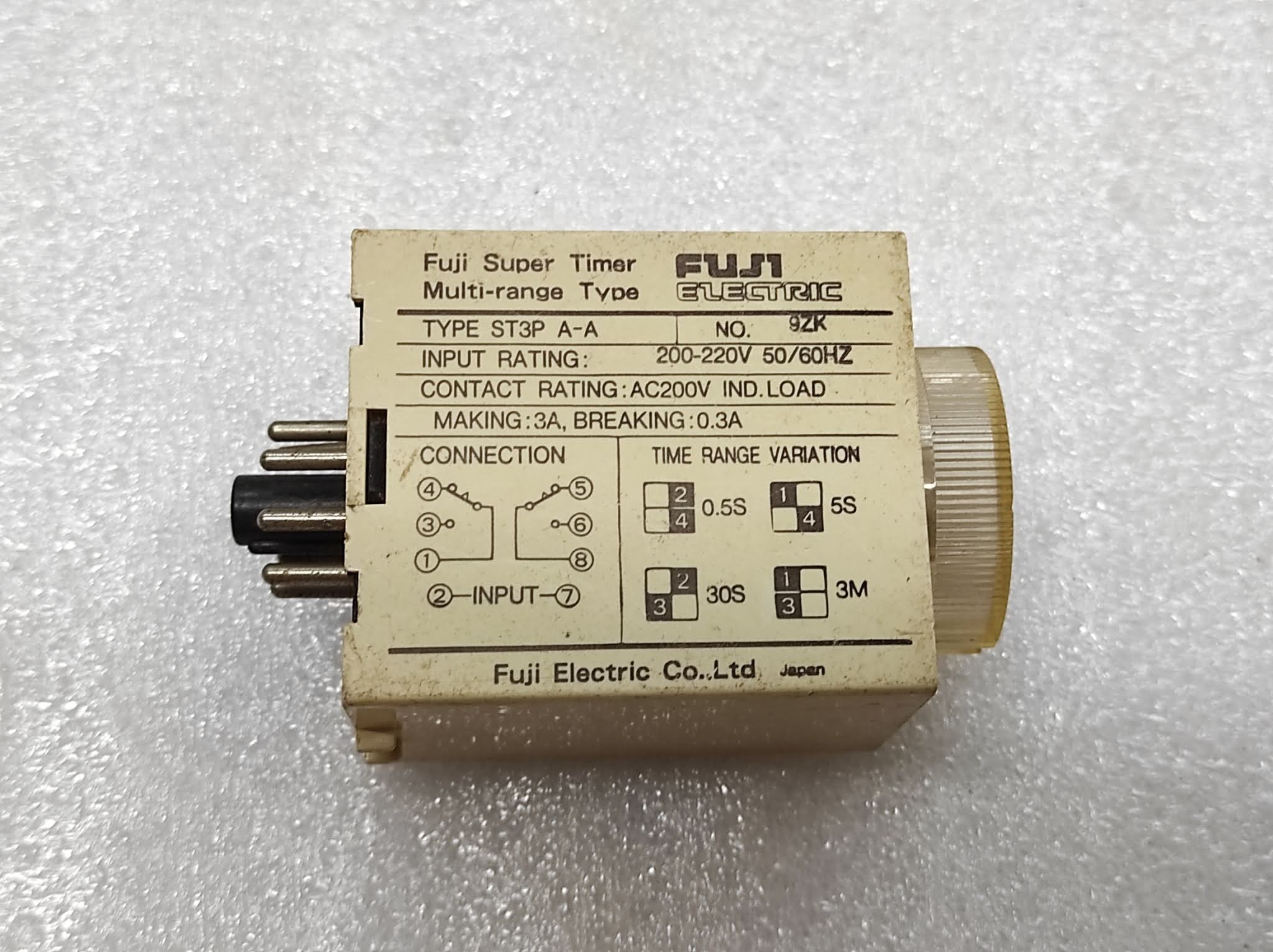 FUJI ST3P A-A MULTI RANGE SUPER TIMER 200-220V