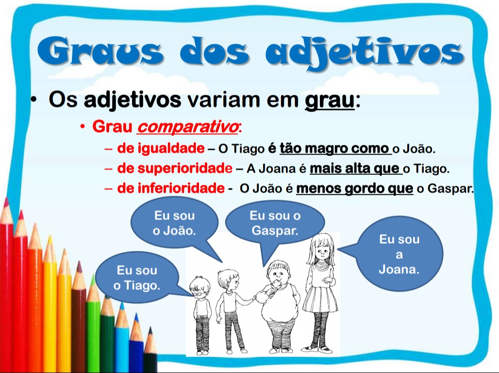 Graus Dos Adjetivos Exercicios - FDPLEARN
