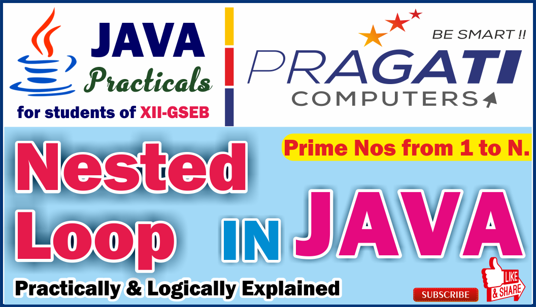 Nested Loop in Java (List of Prime Numbers from 1 to N) - Narendra Aliani
