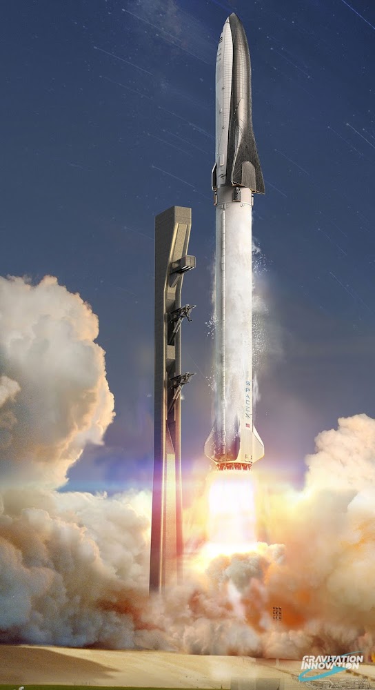 Big Falcon Rocket images by Gravitation Innovation | human Mars