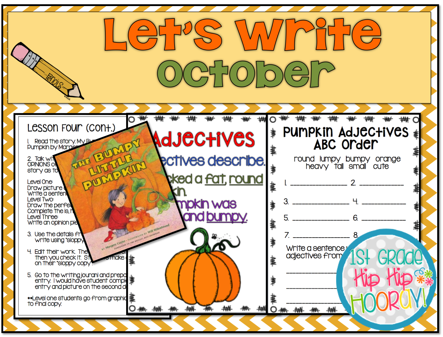 1st Grade Hip Hip Hooray!: Let's Write...October!