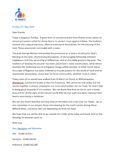 St Andrews Church, Whitestaunton : Rogation Sunday Service Sheets