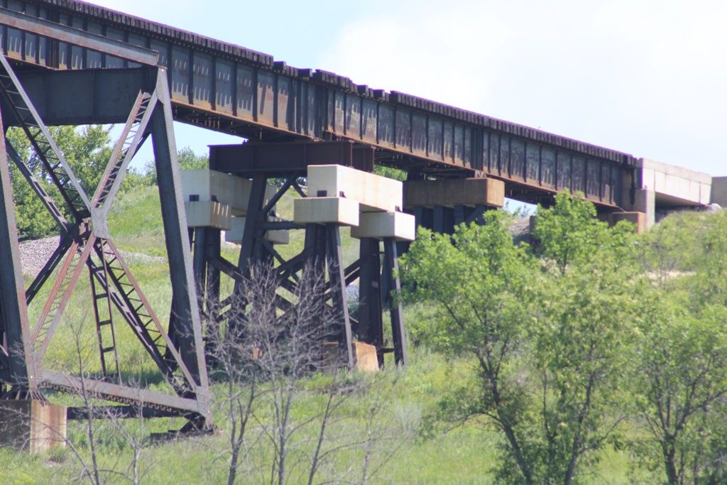 Industrial History: BNSF/NP 1908 Hi-Line Bridge over Sheyenne River at ...