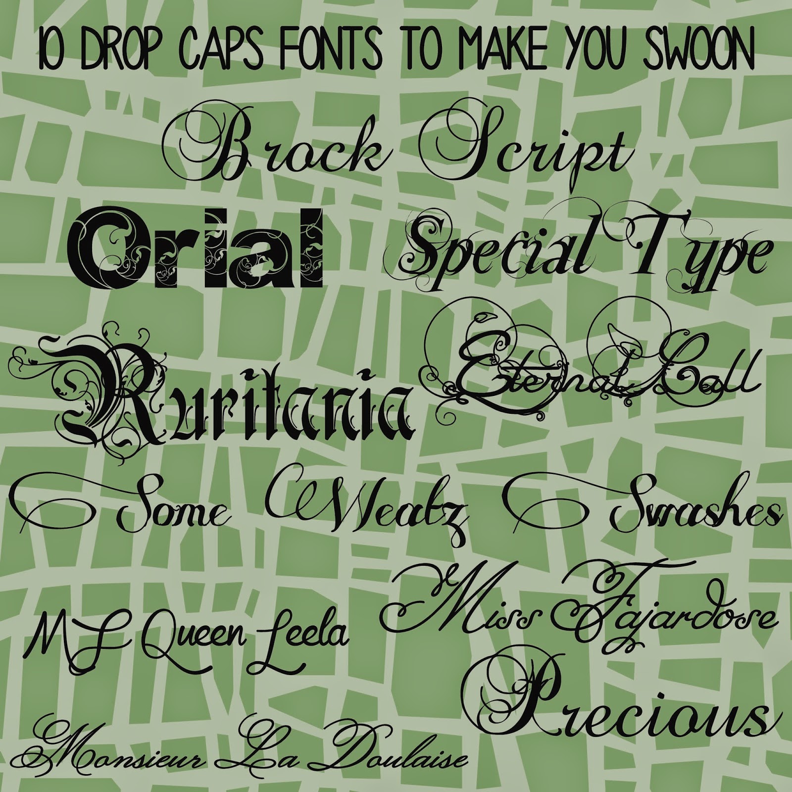 #BookLoverProbs: Typography Series: 10 Free Drop Caps Fonts