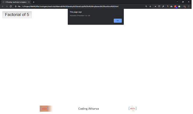 4 Develop JavaScript to implement functions. ~ Coding Atharva 4 Develop JavaScript to implement functions. ~ Coding Atharva