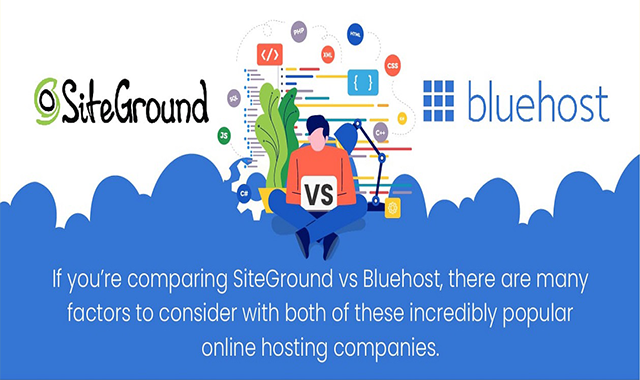 SiteGround vs Bluehost #infographic - Visualistan