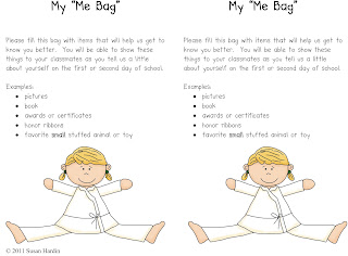 Classroom Freebies Too: Susan Hardin's My "Me Bag": A Beginning of ...