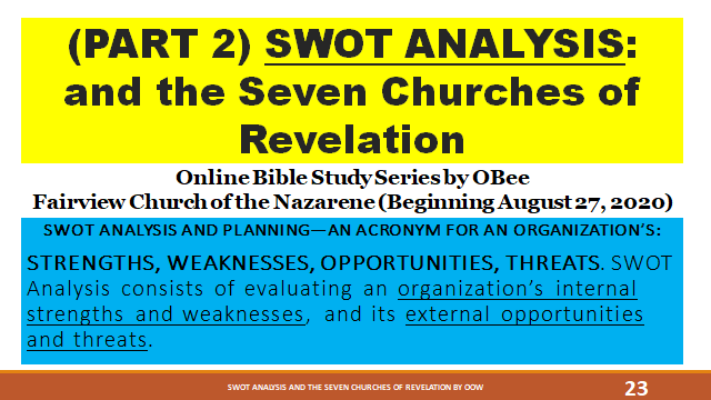 teach7g-education@CORNERSTONE MINISTRIES: SWOT ANALYSIS: and the Seven ...