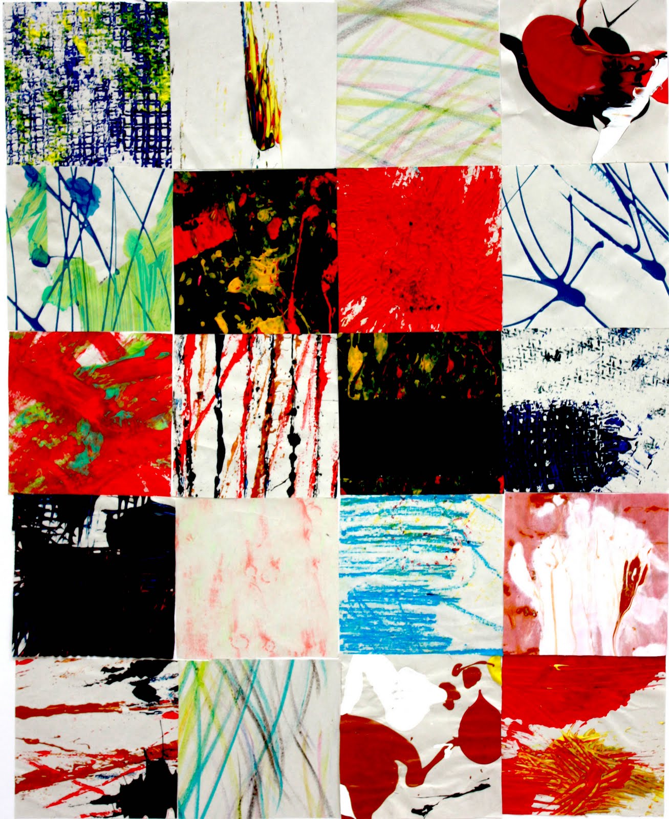 Robert Turner online portfollio: colour mark making